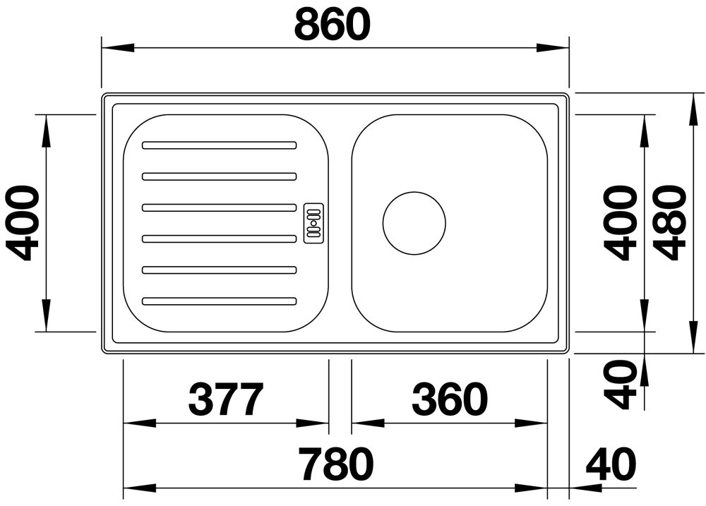 BLANCO FLEX Pro 45 S nerez - Nerezové drezy - e-spotrebice